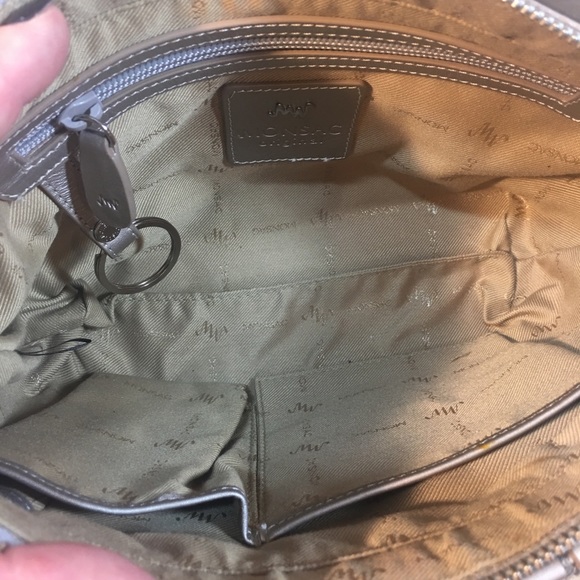 Monsac | Bags | Vintage Monsac Gray Woven Leather Shoulder Bag | Poshmark